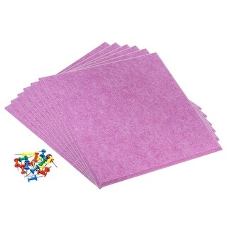 6Pcs Felt Pin Board Tiles Self-Adhesive Square Wall Bulletin Push Pin ...