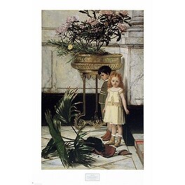''The Broken Flower Pot, 1876'' by Jan C. Verhas Museum Art Print (36 x ...