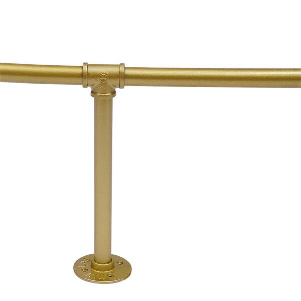 Industrial Pipe Clothing Gold Rack Wall Mounted Display - 80.7*11.8 ...