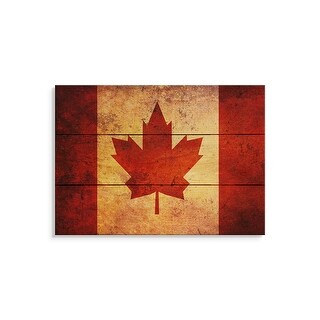 Canadian Flag on Wood - Indoor and Outdoor Safe Wall Decor - Bed Bath ...