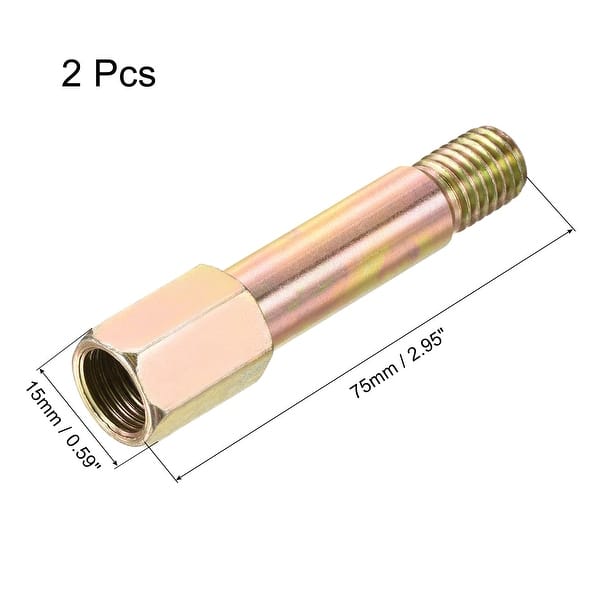 Iron Extension Hex Pipe Fitting 1/4PT Female to M12 Male Thread 75mm ...