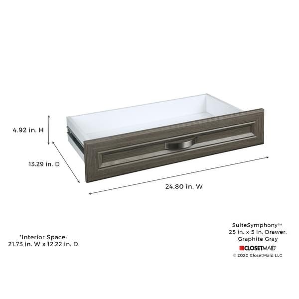 ClosetMaid SuiteSymphony 25-inch Wide x 5-inch High Drawer - Bed Bath ...