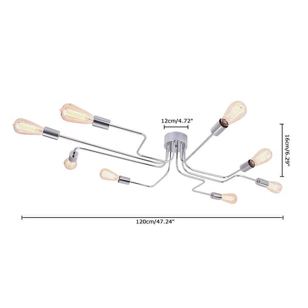 8 - Light Mid-Century Modern Industrial Spider Shape Circuit Board Semi ...