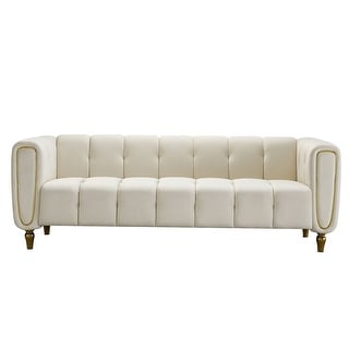 Modern Velvet Loveseat Sofa Streamlined Low Back Recliner Settee ...