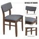 Rectangular 5-Piece Wood Fixed Dining Table Set with Fabric Chairs and ...