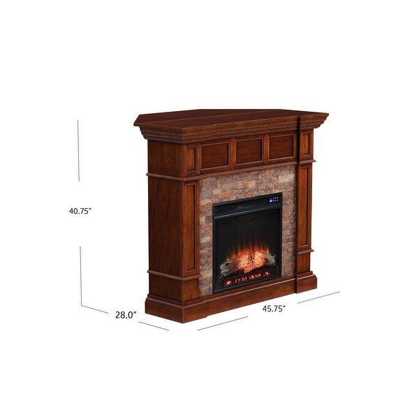SEI Furniture Tanacetum Brown Corner Electric Fireplace Bed Bath Beyond 20881817
