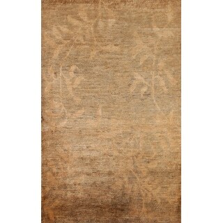 Abstract Oriental Area Rug Bedroom Handmade Jute Carpet - 6'10