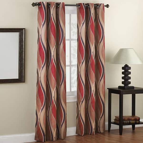 Intersect Wave Grommet Top Curtain Panel - Bed Bath & Beyond - 36898183