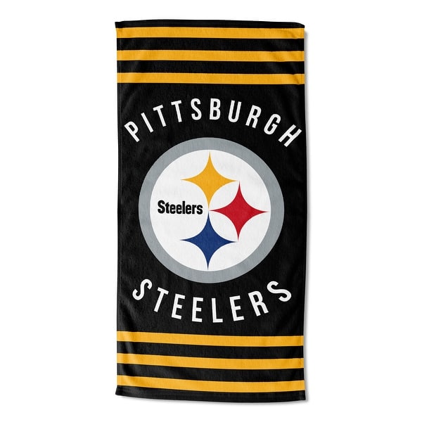 NFL Pittsburgh Steelers Stripes Beach Towel 30×60 Inches - 30x60 - Bed ...
