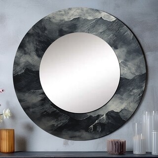Designart "Mountains Percolated Peaks I" Mountains Living Room Mirror ...
