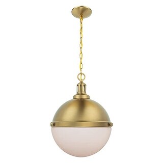 12-inch gold pendant light Glass entryway light fixture Kitchen island ...