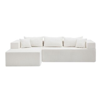 Comfortable Modular Sofa Set - Faux Lamb Wool, 2 PC Free Combination ...