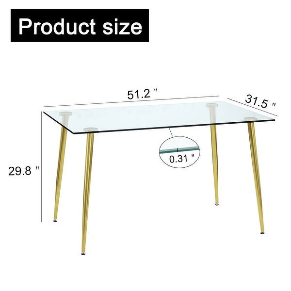 Modern Minimalist Rectangular Glass Dining Table - Bed Bath & Beyond ...