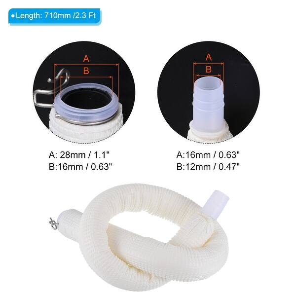 2ft Drain Hose Flexible Air Conditioner Water Pipe Tube for AC Internal ...