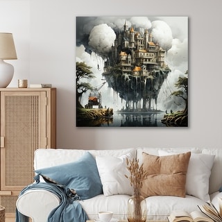 Designart "Surrealism Mystic Castle" Surrealism Wall Art - Bed Bath ...