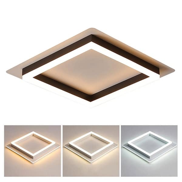 LED Square Acrylic Ceiling Light Modern Bedroom Pendant Lamp Fixture ...