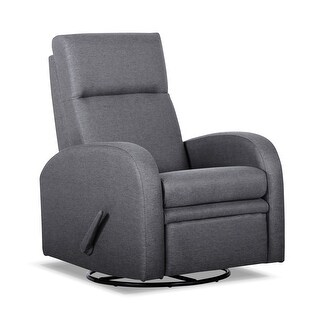 Polyester Glider Swivel Recliner with Safety Locks and Comfortable Seat ...