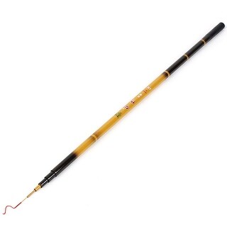 Unique Bargains Yellow Coffee Color 9Ft Telescopic 6 Sections Fishing ...