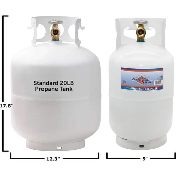 Flame King 10LB Steel Propane Tank Cylinder with Type 1 OPD Valve - Bed ...