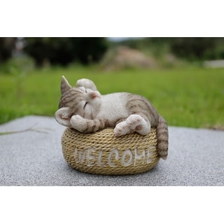 Grey Cat With Welcome Sign - Bed Bath & Beyond - 33313062