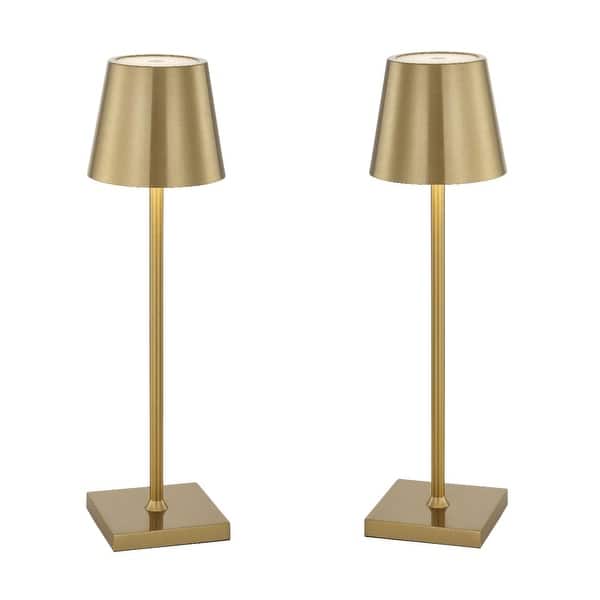 Artiva 15" H Cordless Super Bright LED Portable Lamp. Gold, 2-Pack ...
