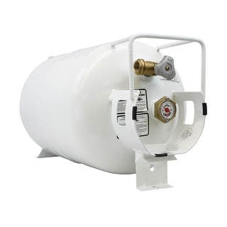 Flame King 30LB Horizontal Propane Cylinder Tank With Valve & Gauge ...