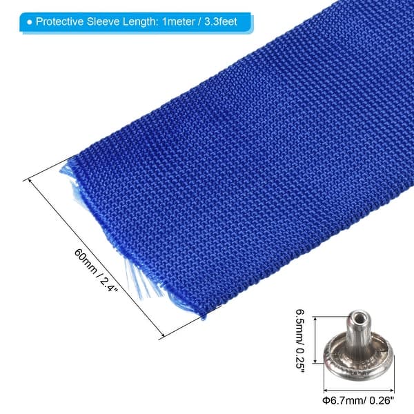 3.3Ft*60mm Polyester Rope Protector Cable Cover Rope Protective Sleeve ...