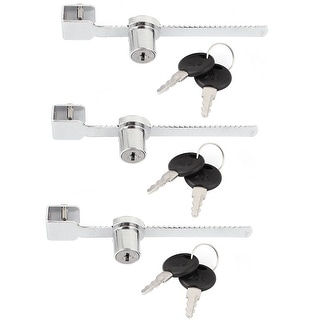 3 Pcs Cabinet Display Case Showcase Sliding Glass Door Lock w Keys ...