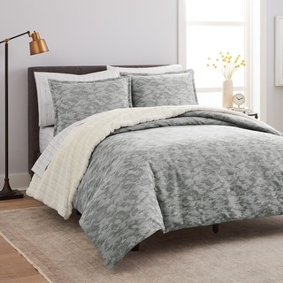 Scott Living Shadow Play Cotton Sateen 3-Piece Duvet Set - Bed Bath ...