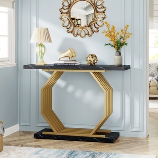 Gold Entryway Table Modern 39-Inch Console Table Accent Table - On Sale ...
