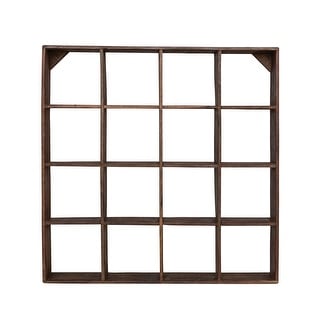 Reclaimed Wood Shelf with 16 Compartments - 27.5"L x 27.5"W x 4.0"H ...
