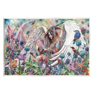 Stupell Angel & Fairies Vivid Meadow Wall Plaque Art by Sheila Wolk ...