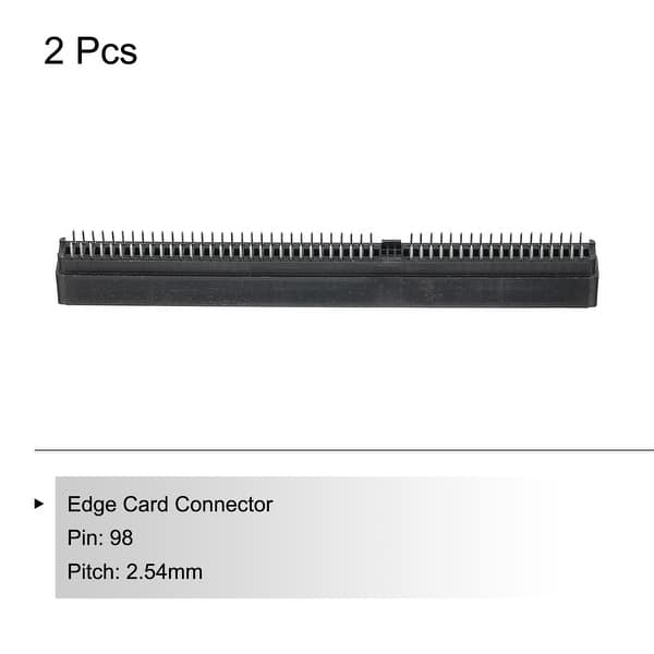 Card Edge Connector Black Socket Right Angle 98 Pin 2.54mm Pitch, Pack ...