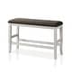 Hanto Farmhouse Off-White Wood Counter Bench by Furniture of America ...