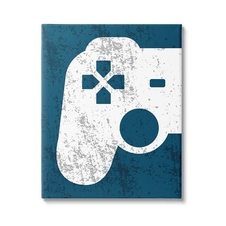 Stupell Distressed Game Controller Shape Canvas Wall Art, Design by Kim ...