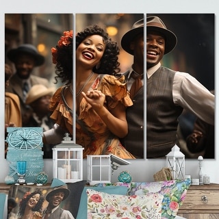 Designart "Jazz Harlem Renaissance II" African American Canvas Prints ...