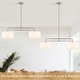 Modern Minimalist 2-Light Linear Island Chandelier Metal Pendant Light ...