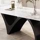 Modern Rectangular Dining Table, Sintered Stone Table-top, N-Shaped ...