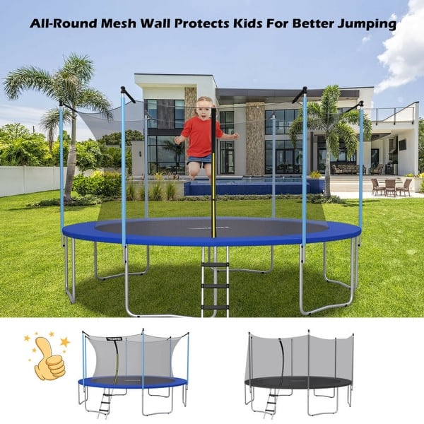 trampoline onto wall