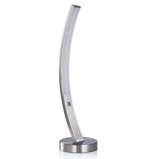 Gemma - LED Band Contemporary Accent Desk Lamp - Silver, White ...