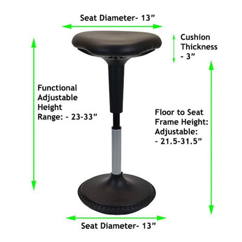 Black Tall Triangle Seat Swivel Active Balance Chair - Overstock - 35453895