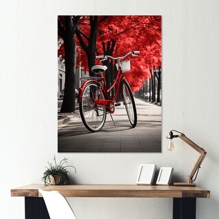 Designart "Bicycle Bicycle Bliss IV" Bicycle Large Metal Prints - Bed ...