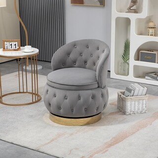 360 Degree Swivel Cuddle Barrel Accent Storage Chairs for Living Room ...