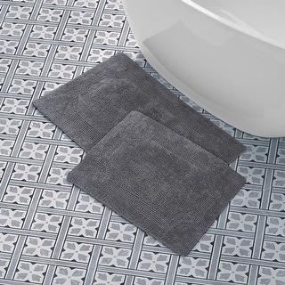 Laura Ashley Reversible Cotton 2-Piece Bath Mat Set - Bed Bath & Beyond ...