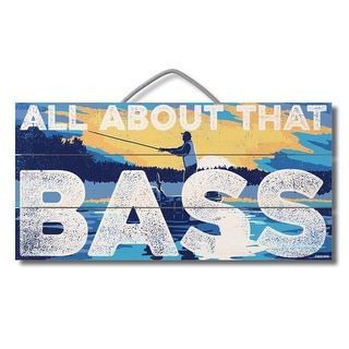 That Bass Decorative Slatted Pallet Wood Sign 12" by 6" Made in the USA ...