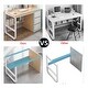 Gray Rectangle MDF Computer Desk with 3 Drawers - Bed Bath & Beyond ...