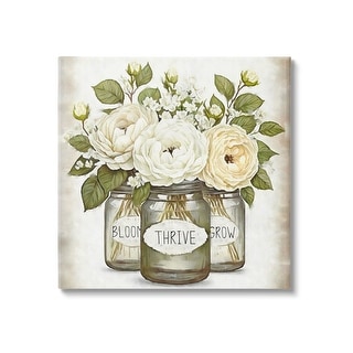 Stupell Bloom Thrive Grow Country Flowers Canvas Wall Art by Ziwei Li ...
