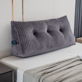 Large Triangular Headboard Wedge Bed Rest Reading Pillow Backrest ...