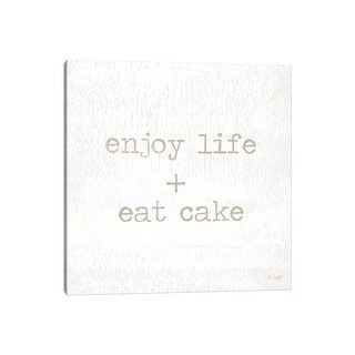 iCanvas "Enjoy Life + Eat Cake" by Jaxn Blvd. Canvas Print - Bed Bath ...