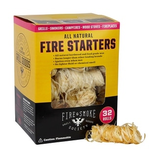 Fire & Smoke Society All-Natural Fire Starters Waterproof & Food Grade ...